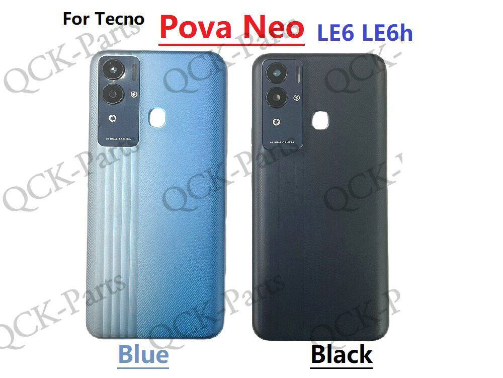 Back Battery Cover For Tecno Pova Neo LE6 LE6h Rear Housing Glass Door ...