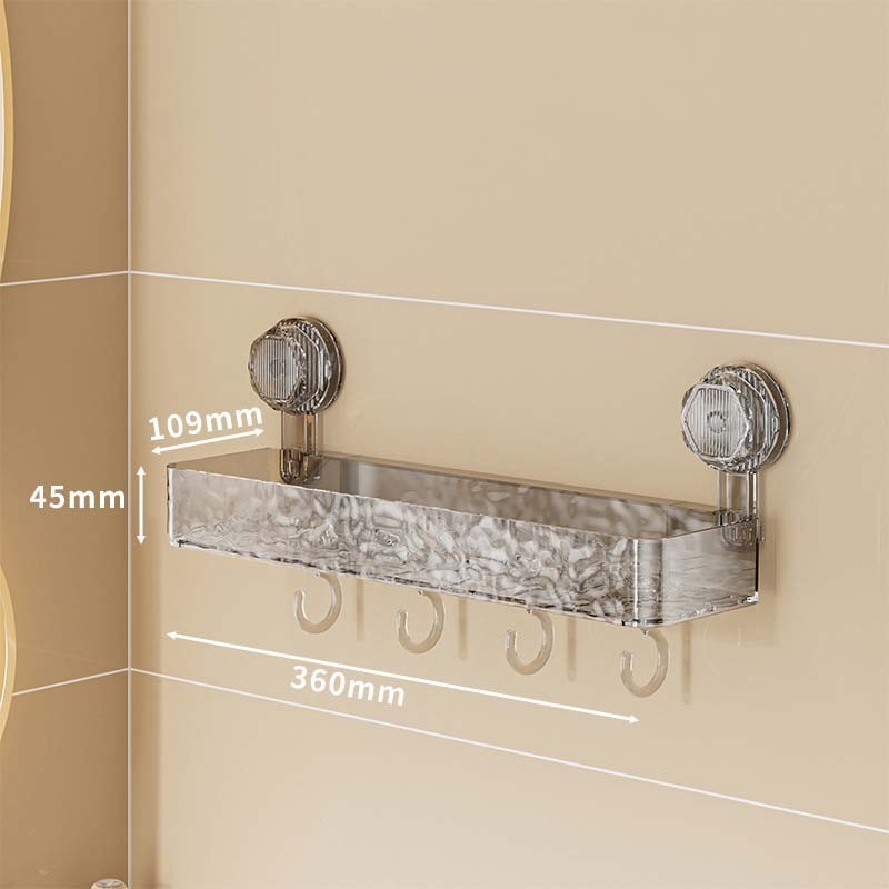 Suction Cup Storage Rack Toilet Bathroom Wall-mounted Storage Shelf No ...