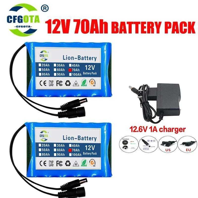 12V 1 B1 1 7F 70000Mah Battery 18650 Li-Ion 70Ah Rechargeable Batteries ...