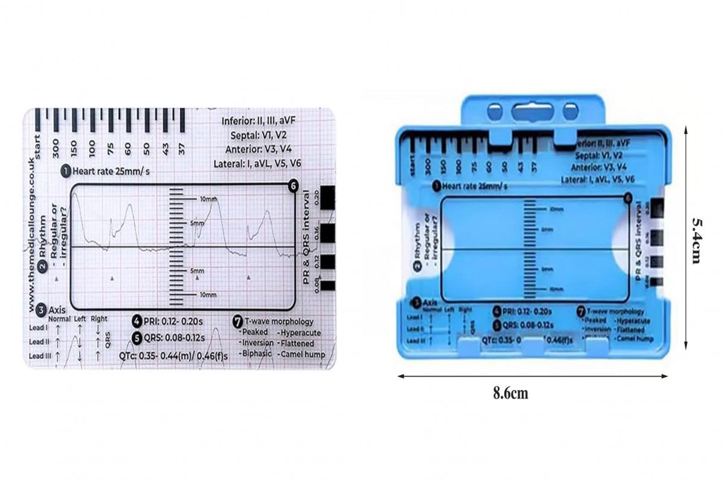 XPS Portable Ekg Guide Ekg 7 Step Ruler Transparent Ekg Caliper ...