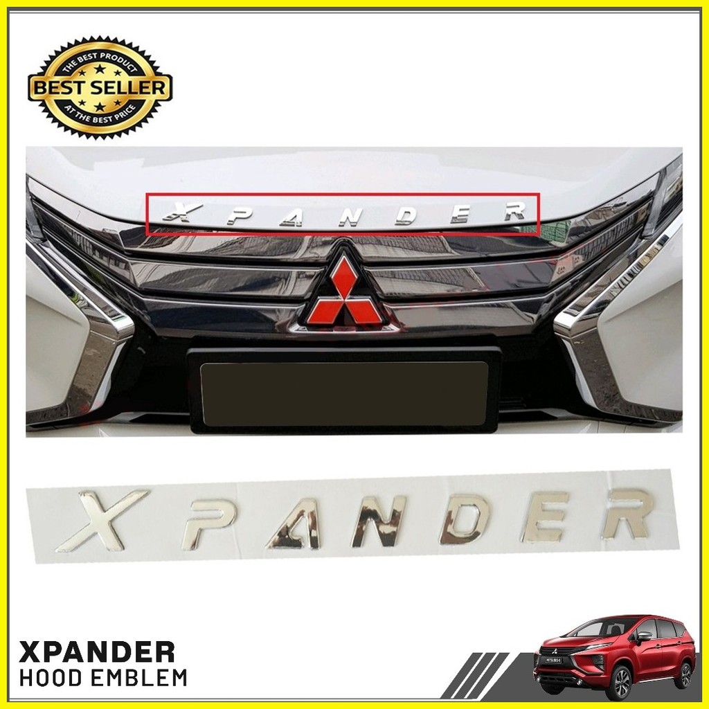 ۩ ∆ ๑ XPANDER / XPANDER CROSS FRONT HOOD EMBLEM CHROME OEM TYPE W ...