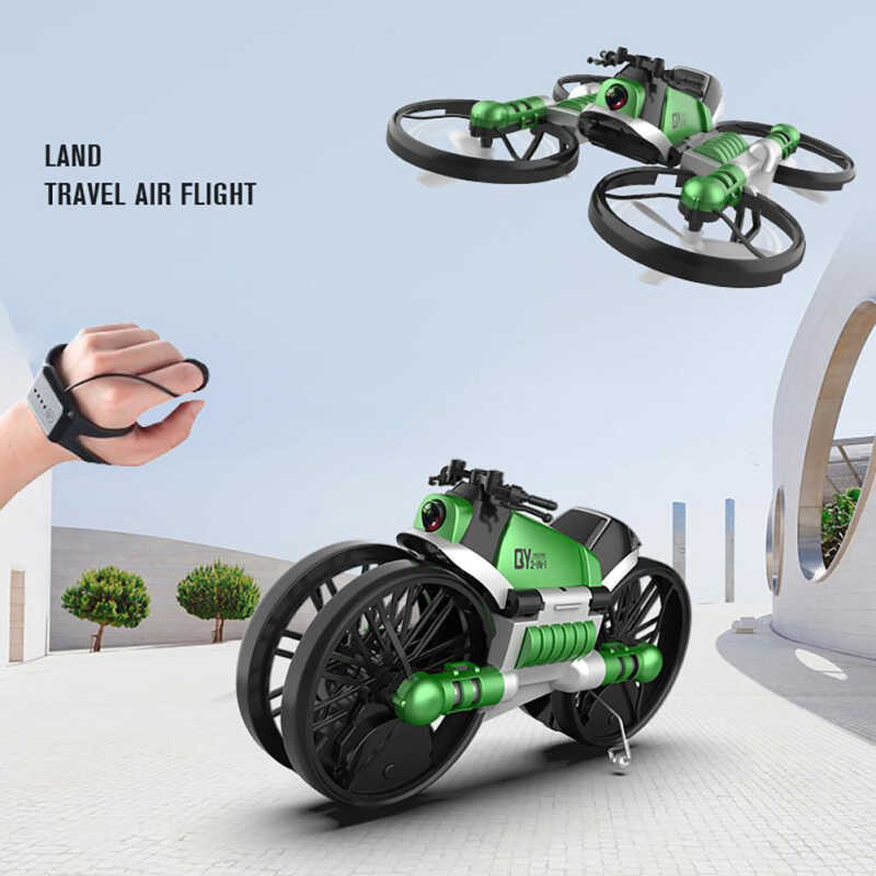 FPV WIFI uav aircraft Motorcycle 2 in 1 Deformation Drone With 4K HD ...