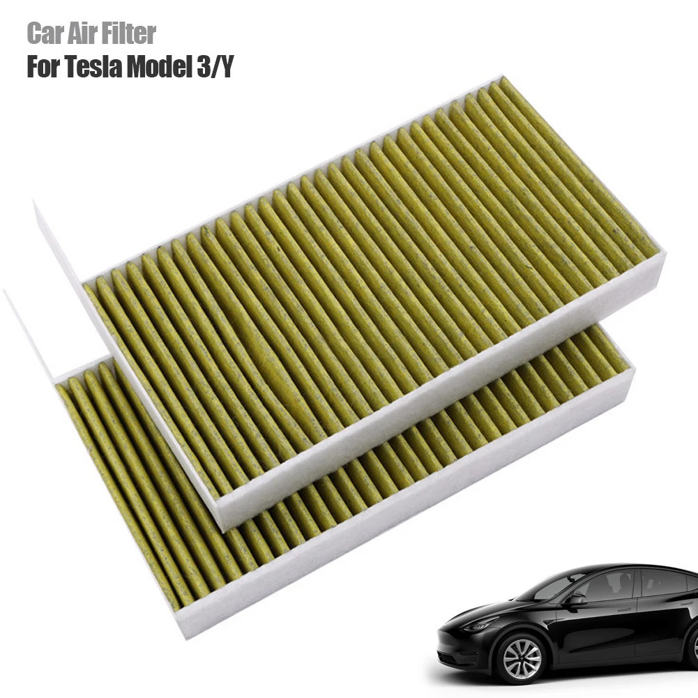 § For Tesla 3 Model Y HEPA Activated Carbon Auto Air Conditioner Filter ...