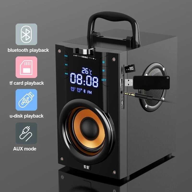 Q2 SOAIY Bluetooth Speaker Outdoor FM Radio Sound Box Subwoofer ...