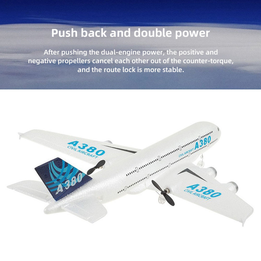 3Ch 2Ch A380 Rc Plane Glider Airplanes Remote Control Foam Fixed Wing ...