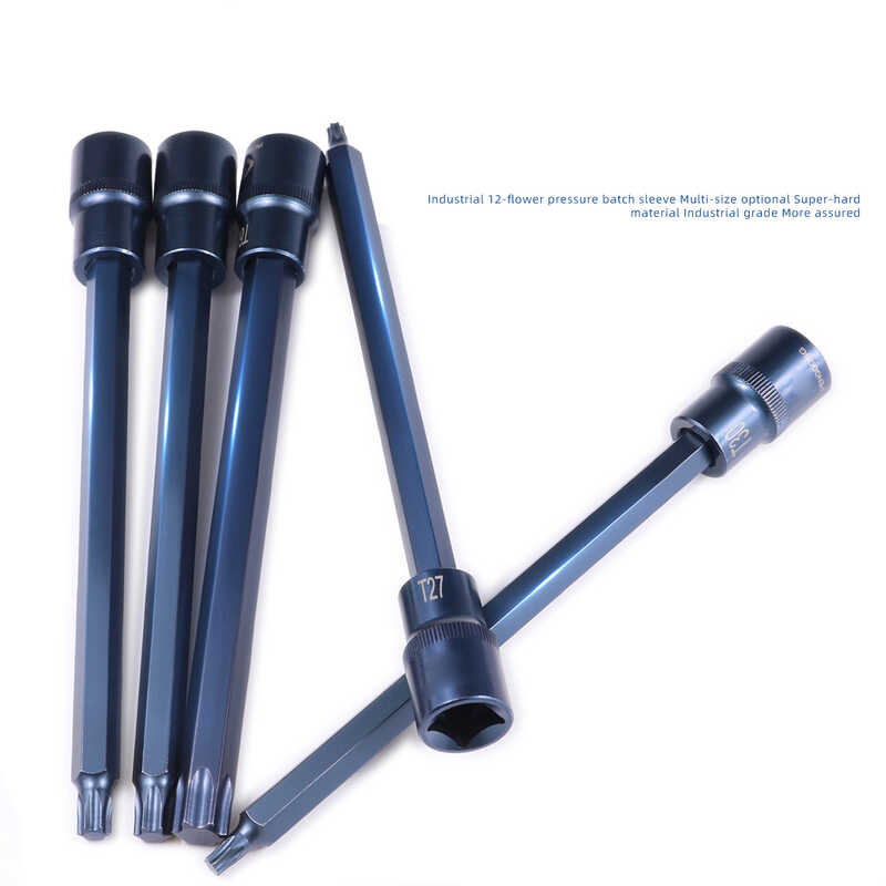 Blue 1pcs Socket 1/2' Drive S2 Alloy Extra Long 200mm Torx Screwdriver ...