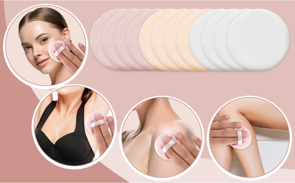 3-10pcs Soft Powder Puff for Body Powder - Loose Powder Puffs with ...