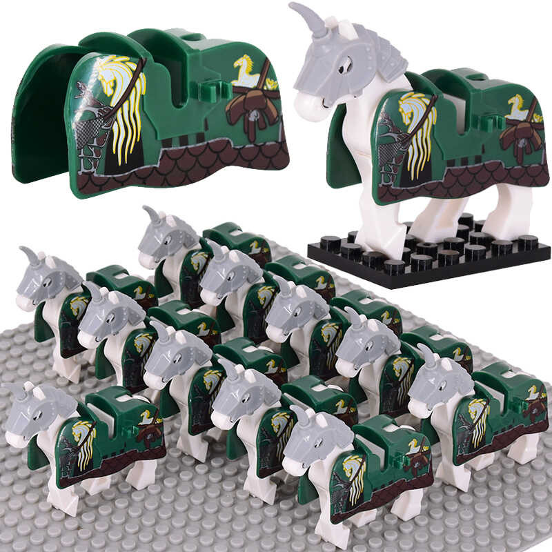 Medieval 2 3 shopee Sets Cavalry Figures War Horse Animals Building ...