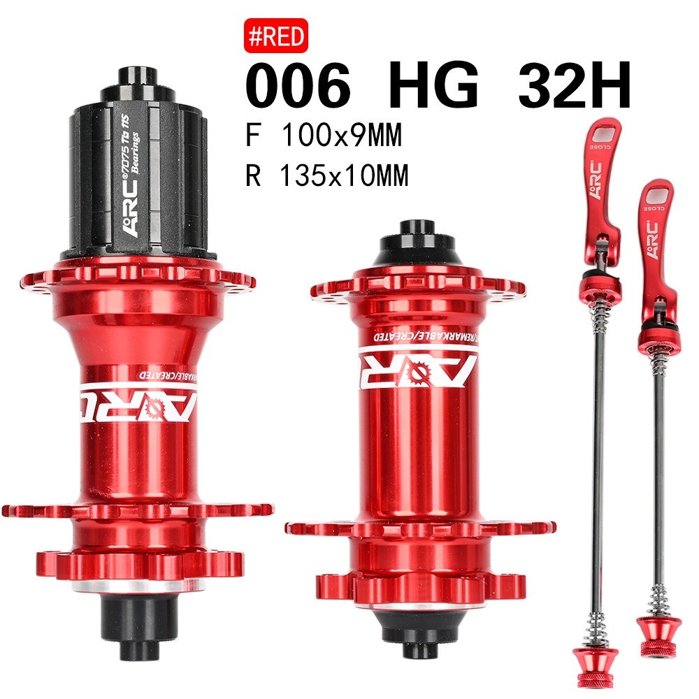 ARC MT006 Mountain Bike Hub 28 32 36 Holes MTB QR Hub 2-4 Bearings 120 ...