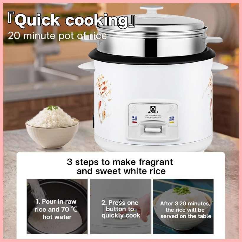 rice cooker small 1.5L/2L/3L rice cooker with steamer mini rice cooker ...