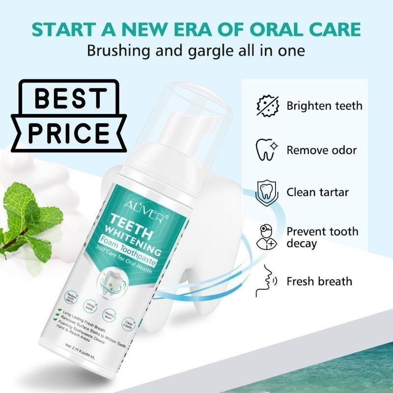 BUY 1 TAKE 3 Teeth Whitening Mousse Toothpaste Remove Plaque Oral ...