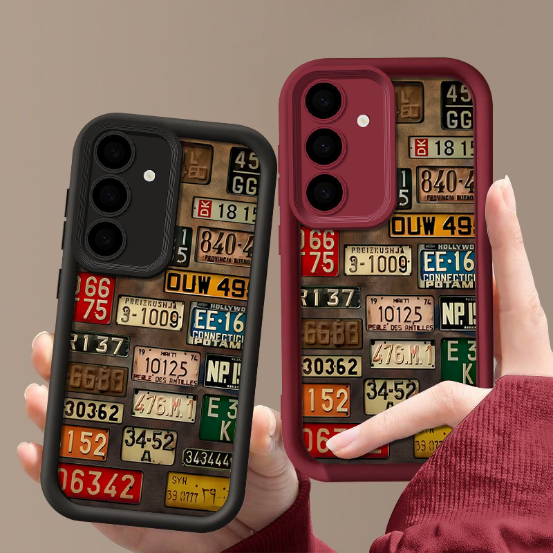 Car License Plate Pattern Soft Silicone TPU Case For Samsung Galaxy A56 ...