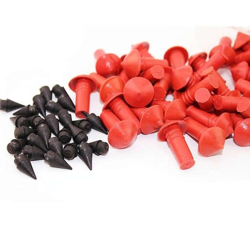 Universal Mushroom Shaped Tubeless Insert Sockets Plugs Red Black 7mm ...