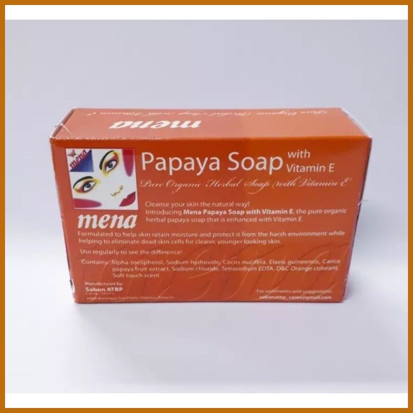 ¤ Papaya Soap Whitening Original By Mena 150g Lightening Younger ...