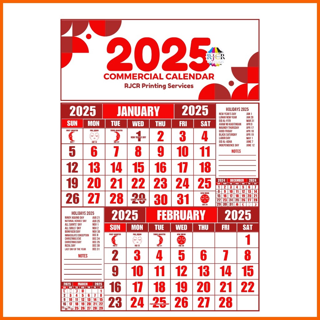 ↖ 2025 COMMERCIAL CALENDAR COLORED BULK ORDER | Shopee Philippines