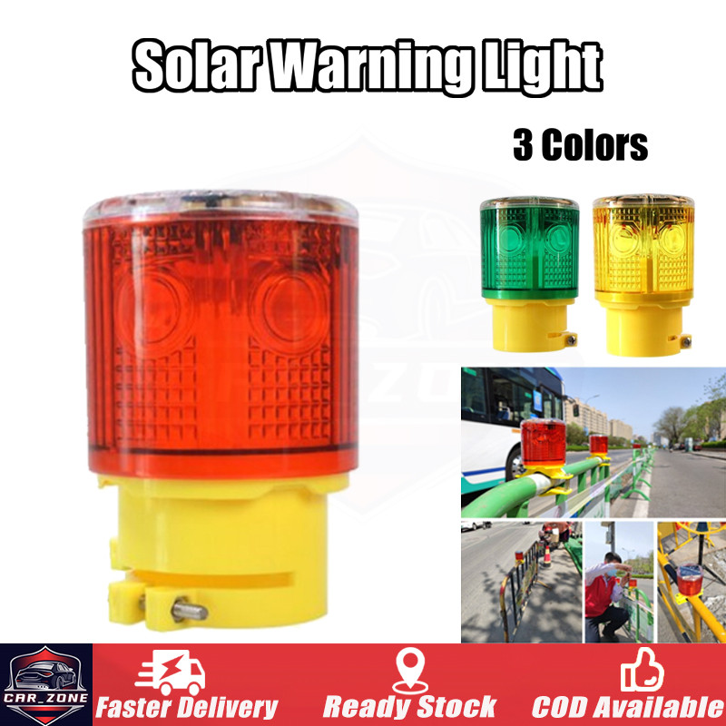 Waterproof LED Solar Warning Light, Traffic Blinker Cones Beacon ...
