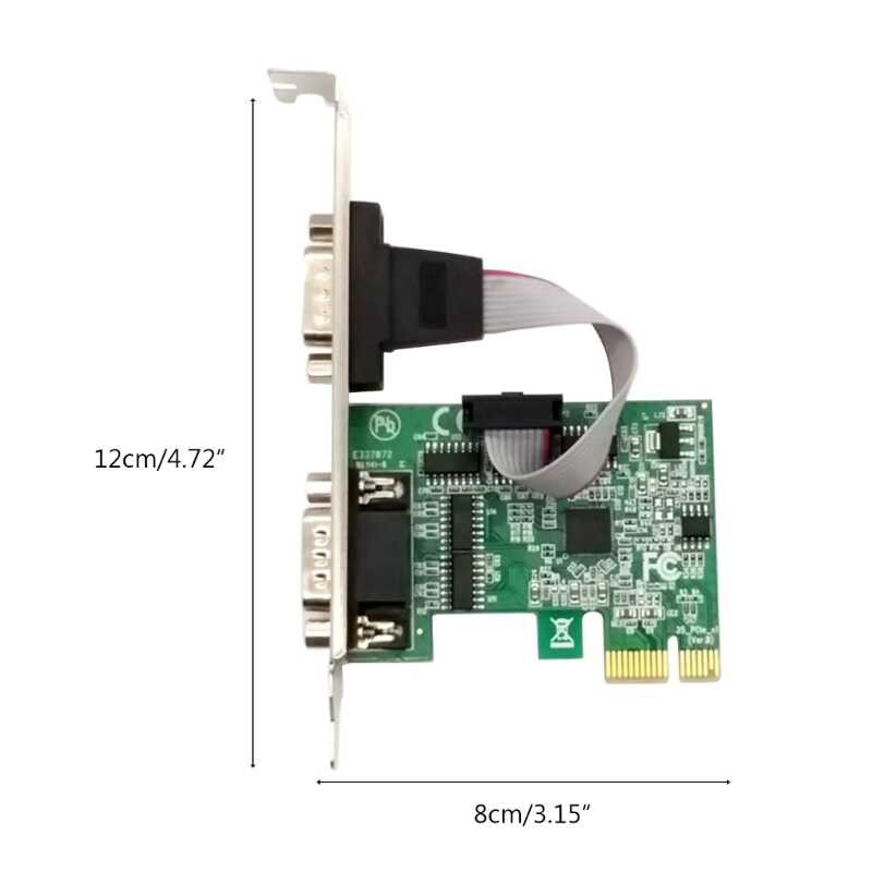 PCI-E to Serial Combo RS232 PCI for EXPRESS PCIe Adapter Card Dual Way ...