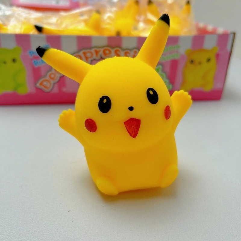 Pikachu Slow Stress Relief Squishy Kawaii Decompression Anime Cartoon ...