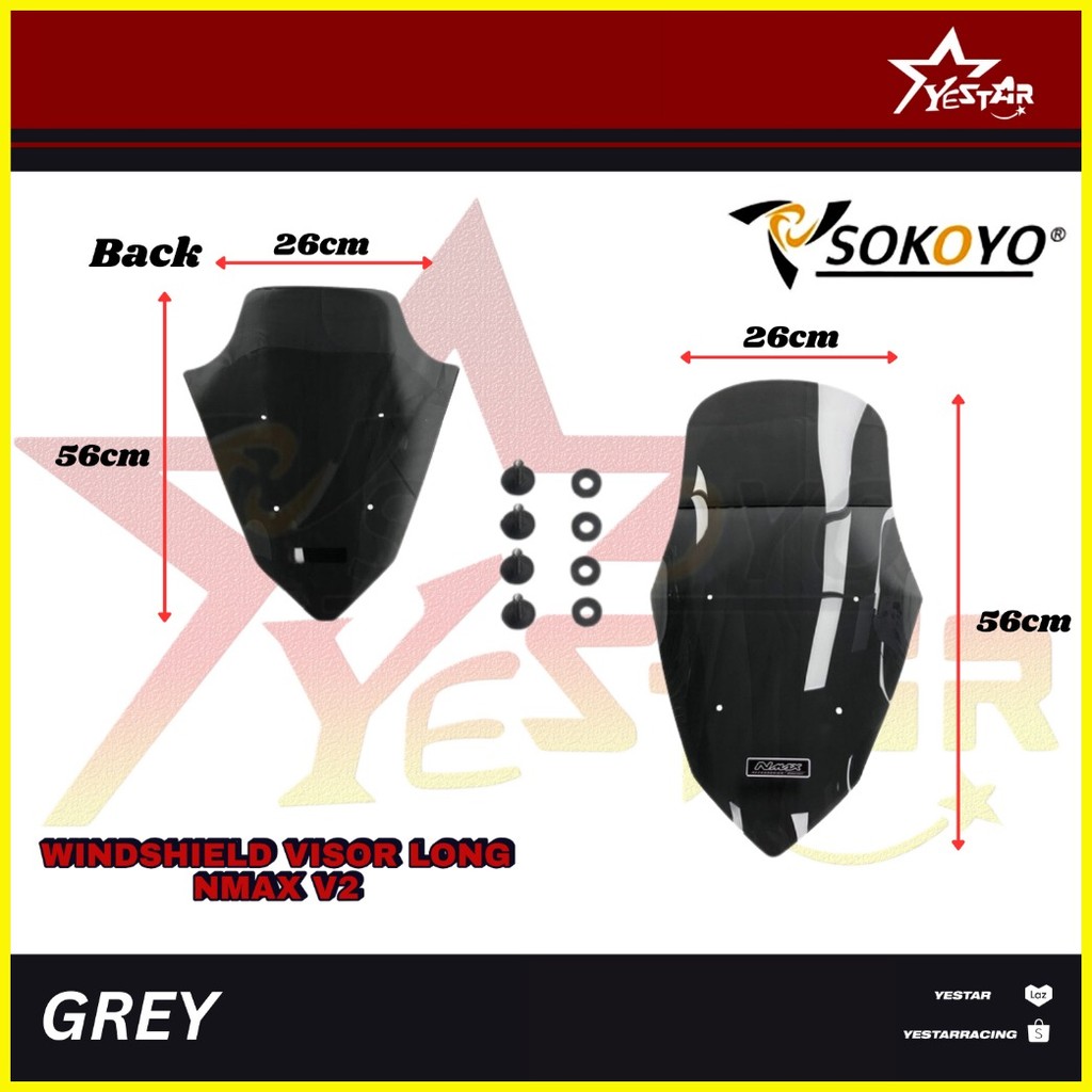 ஐ Yestar Visor Yamaha Nmax v2 2020 2021 Windshield Thickness ...