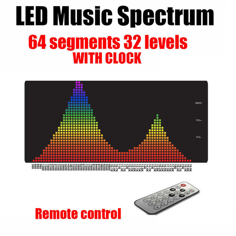 64*32 P4 LED Music SpectLevel Indior CLO Display Remote Control ...