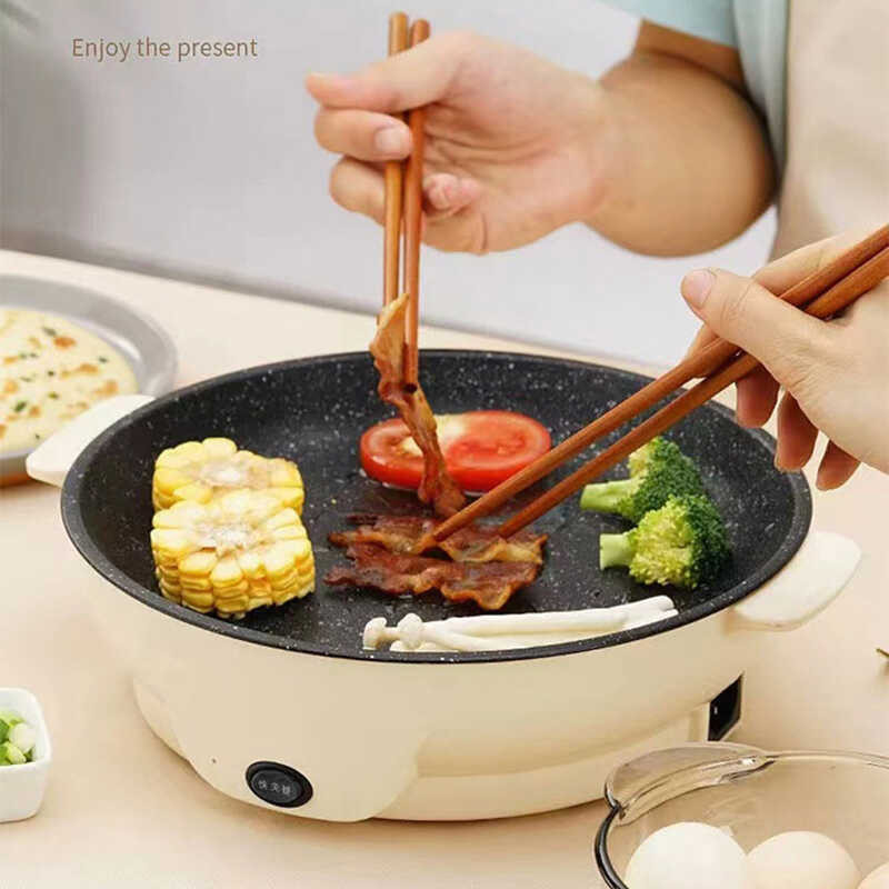 Portable 2 Electric Cooker Frying Pan 2 Gear Multifunction Oven Non ...