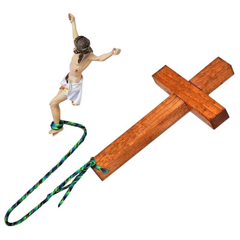 Christian Wall Interior Decor Bungee Jumping Jesus Hanging Cross ...