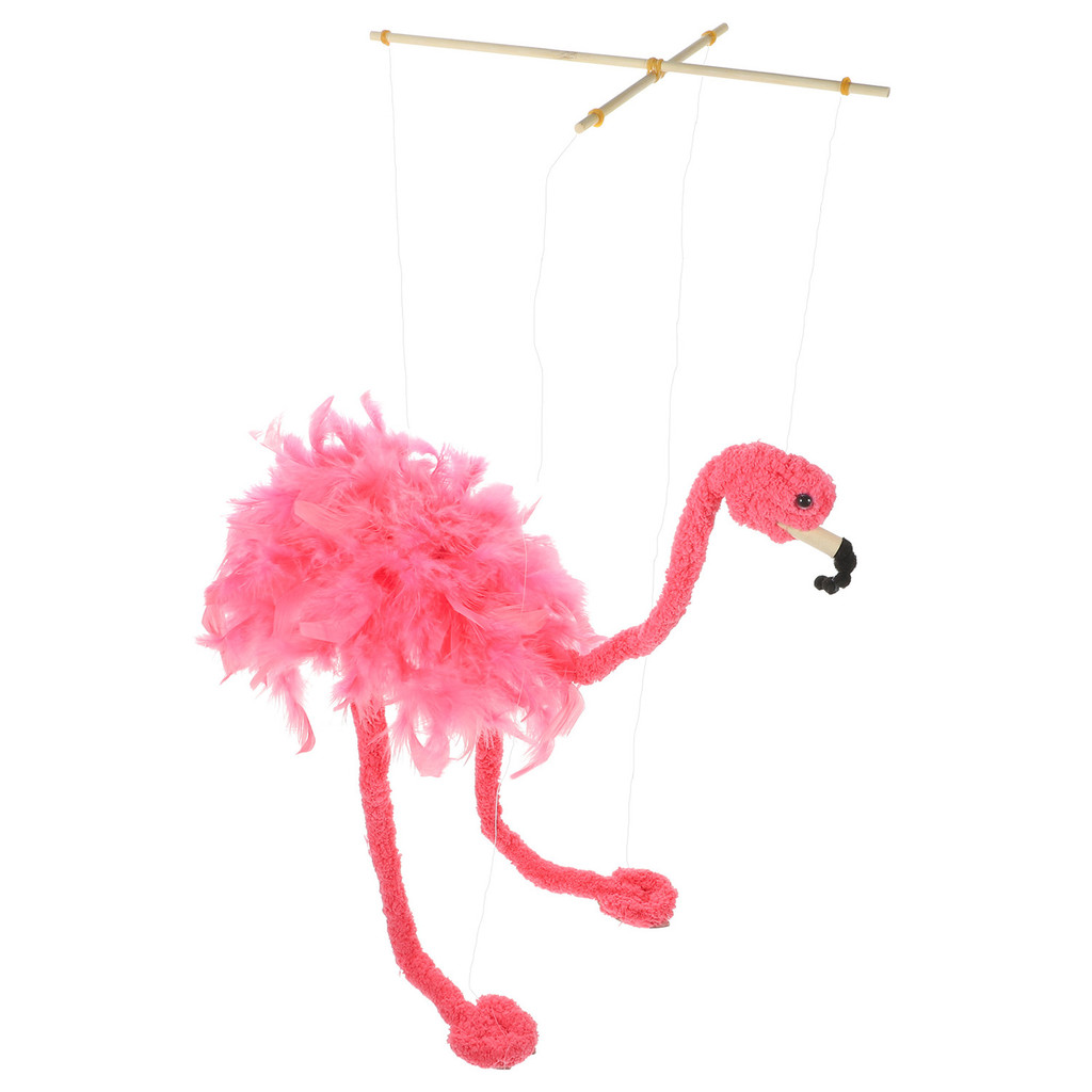 Puppets Plush String Flamingo Baby Toys Funny Marionette Animals ...