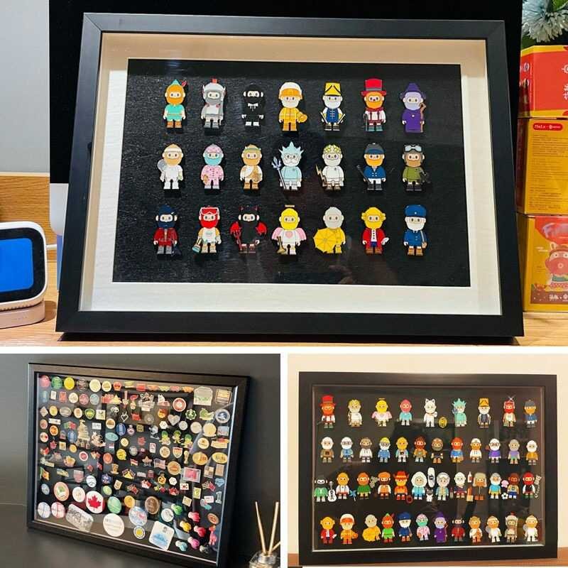 Solid Wood Badge Storage Display Frame BOB Badge Storage Frame Bubble ...