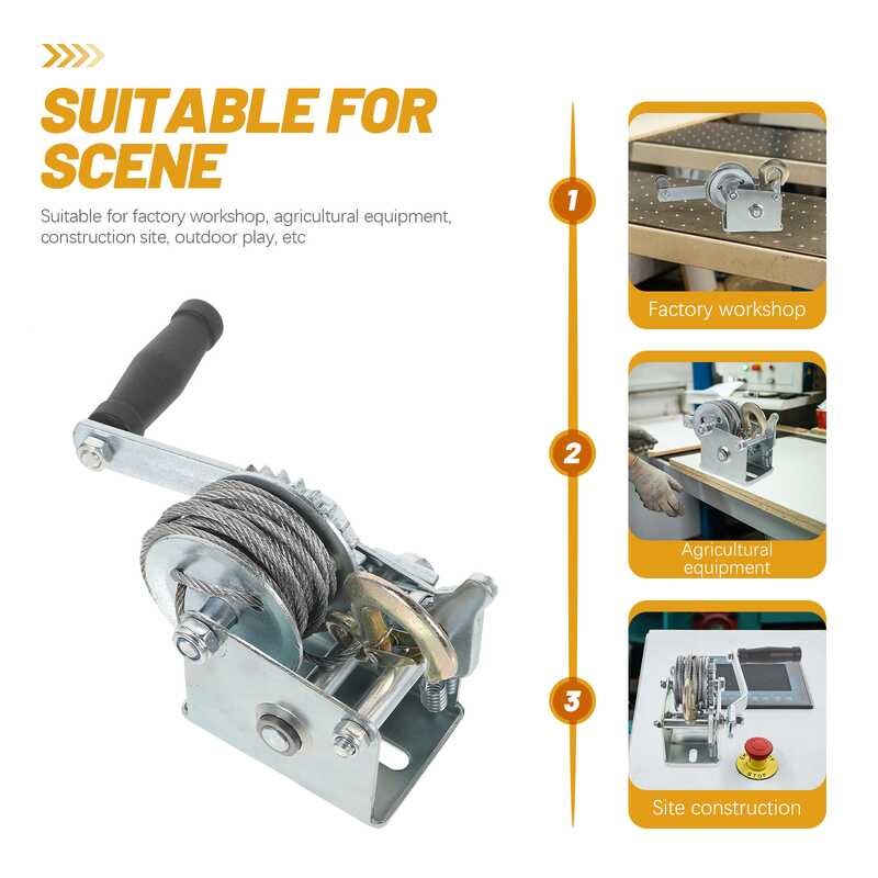 Trailer Small Hand Crank Winch 500 Lb Boat House 500Lb Ratchet Metal ...