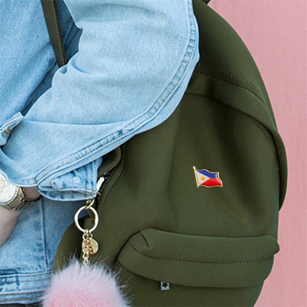 Philippines Flag Lapel Pin - National Patriotism Badge-Philippine Flag ...