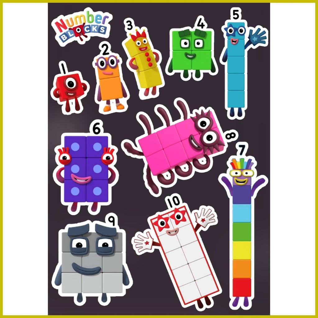 Numberblocks Stickers | Numberblocks Ref Magnet (pre-cut) | Shopee ...