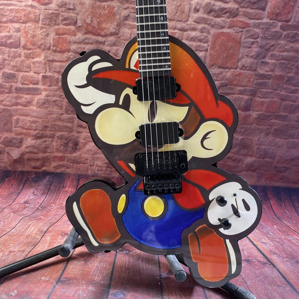 Super Mario Design Electric Guitar Floyd Rose Style Bridge Professional ...