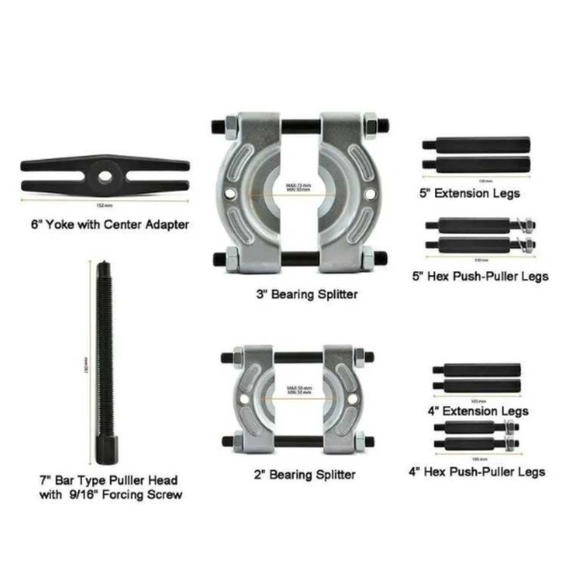 【Fast Delivery】14pcs Bearing Separator Universal Puller Set Heavy Duty ...