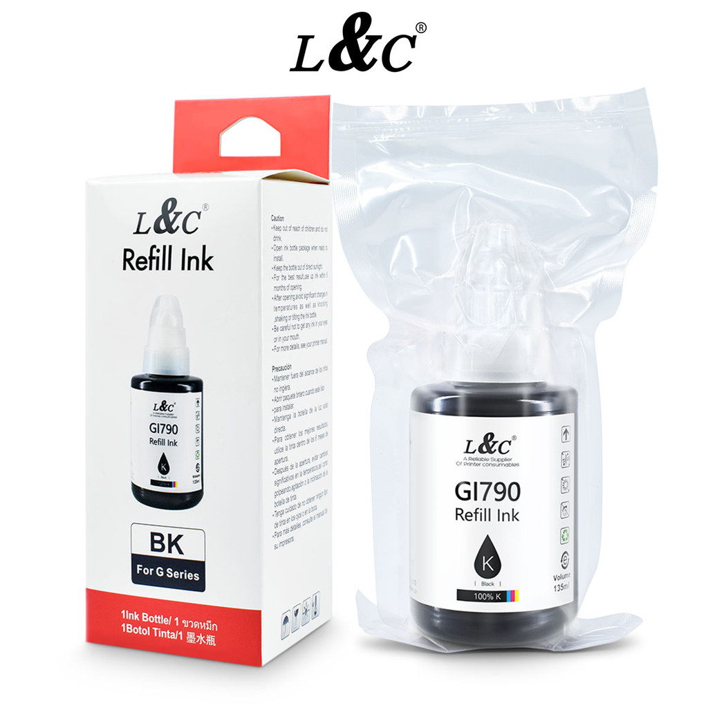 L&C Ink Refill ink for 790 890 Ink Dye Ink For Canon Printer G1010 ...