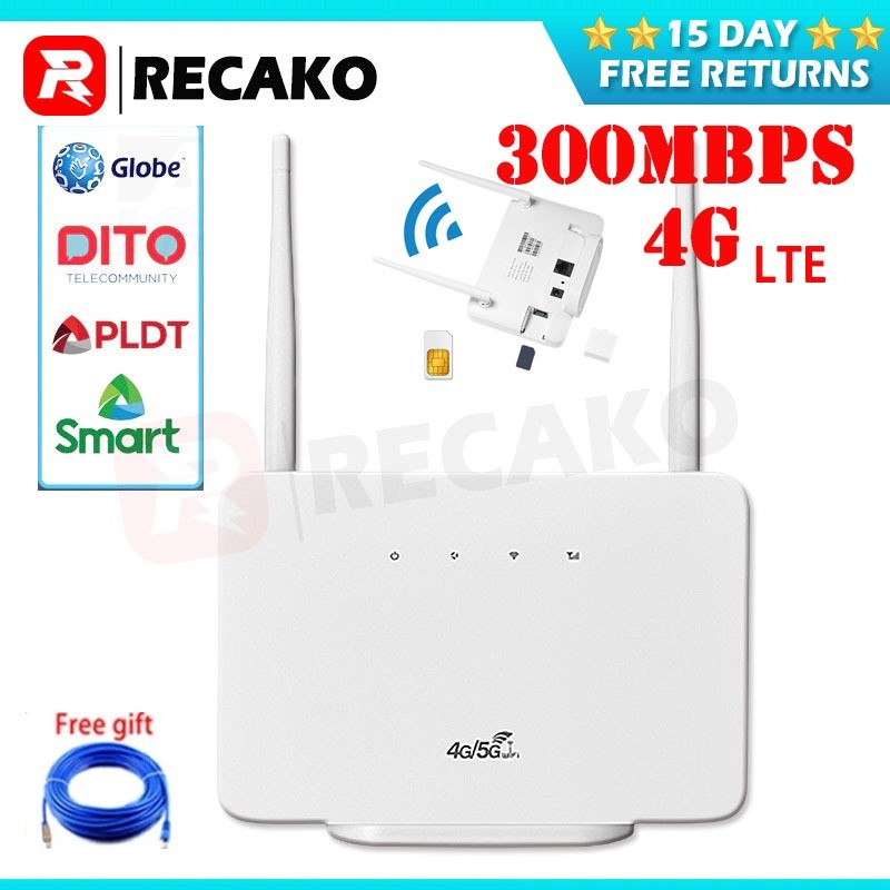 4G LTE CPE Wireless Router 300Mbps Router Modem RJ45 LAN WAN External ...