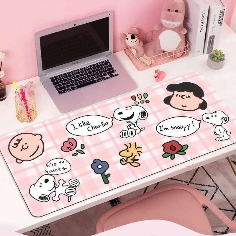 MINISO Disney Cartoon Snoopy Large Cute Mouse Pad Student Dormitory ...