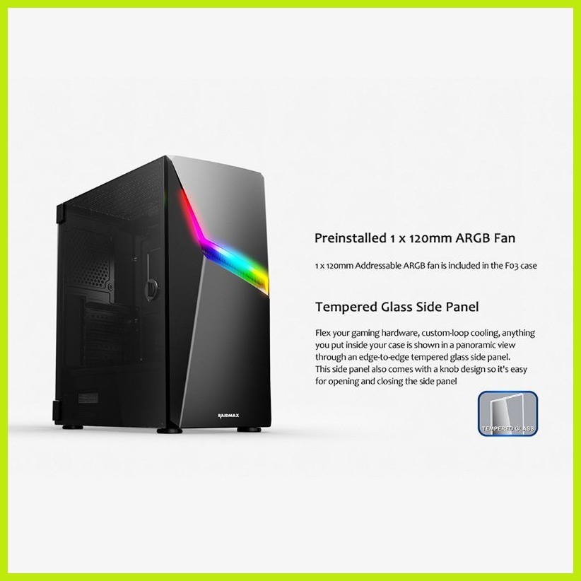 Raidmax F03 ARGB Desktop Computer PC Case | Shopee Philippines