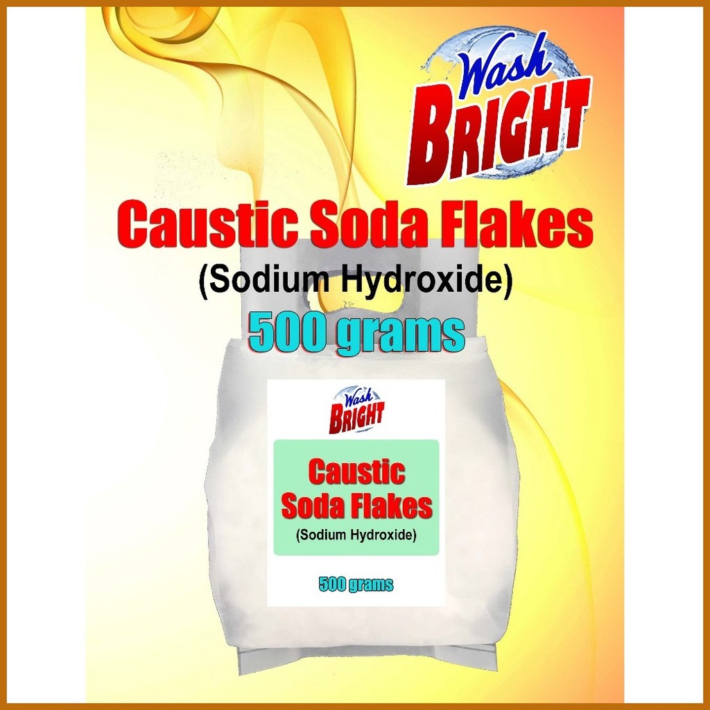 ∤ CAUSTIC SODA FLAKES ( SODIUM HYDROXIDE ) 500 grams 1/2 KG LYE Flakes ...