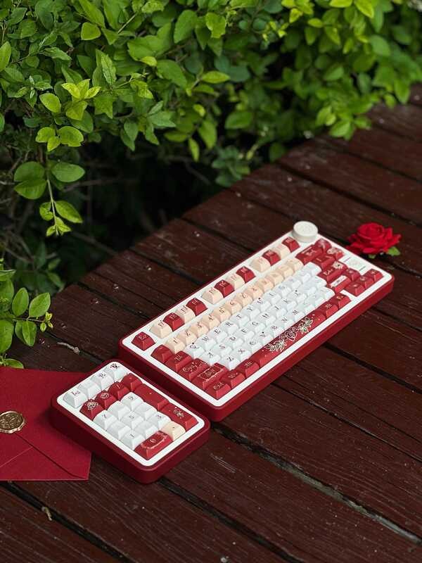 Red Rose Original PBT Thermal Sublimation Mechanical Keyboard ...