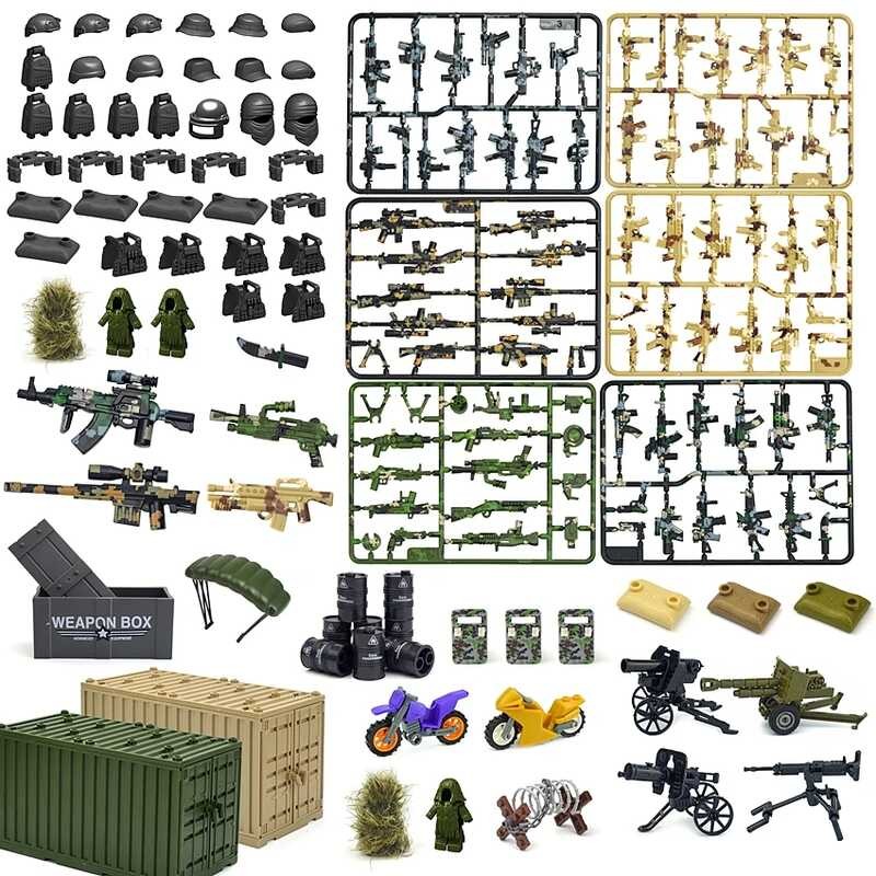 shopee Accessories Series shopee Weapon Pack Army Soldier Figures Parts ...