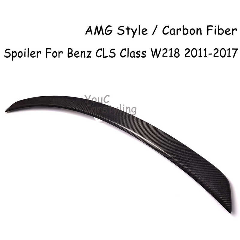LY C218 AMG Style Real Carbon Fiber Rear Trunk Spoiler Para Sa Mercedes ...