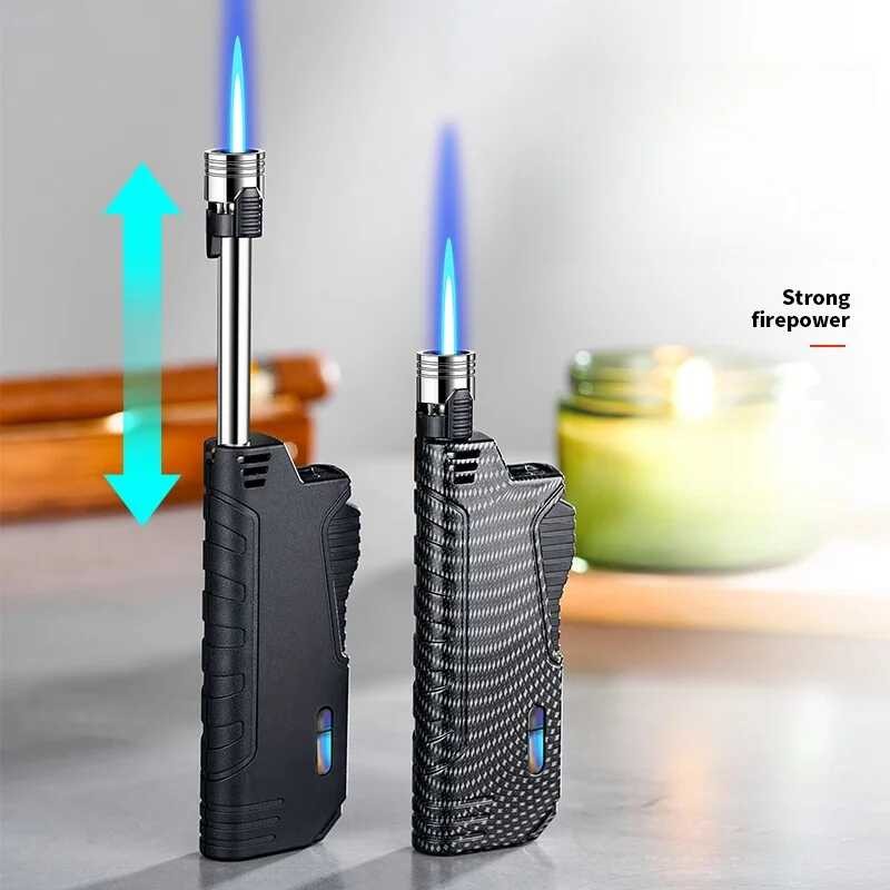 Telescc Rod Windproof Direct Charge Blue Flame Butane Torch Lighter ...