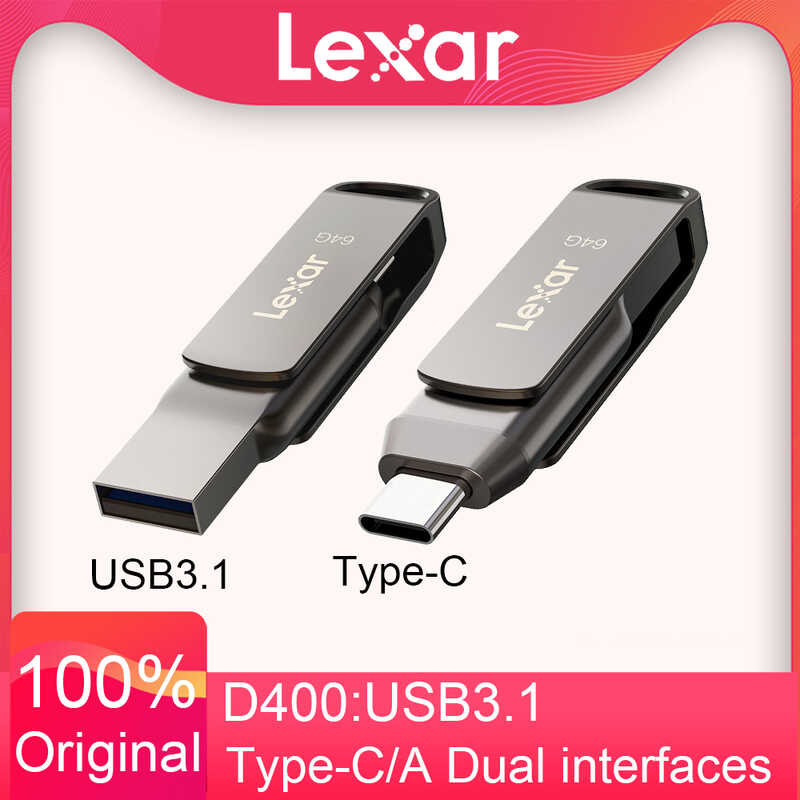 Lexar Original JumpDrive D400 Drive C/A Memory Stick 32GB 64GB 128GB ...