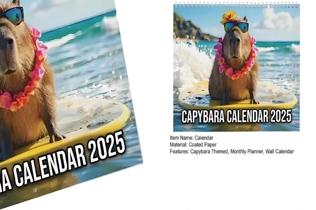 SFH- Capybara Collector Item Funny Capybara Calendar 2025 Cute Capybara ...