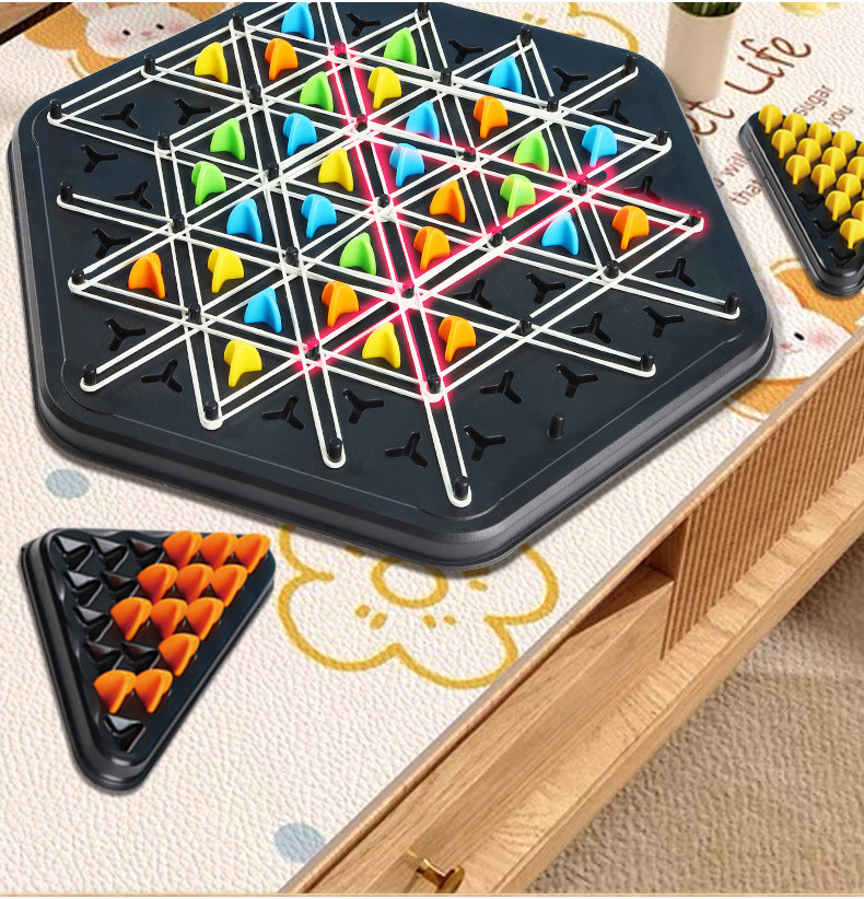 Geometry Chain Triangle Chess Puzzle Game Toy Board Game Logical ...