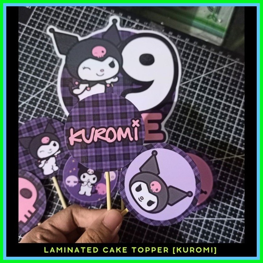 byeolprints LAMINATED CAKE TOPPER KUROMI THEMED FULL SET | Shopee ...