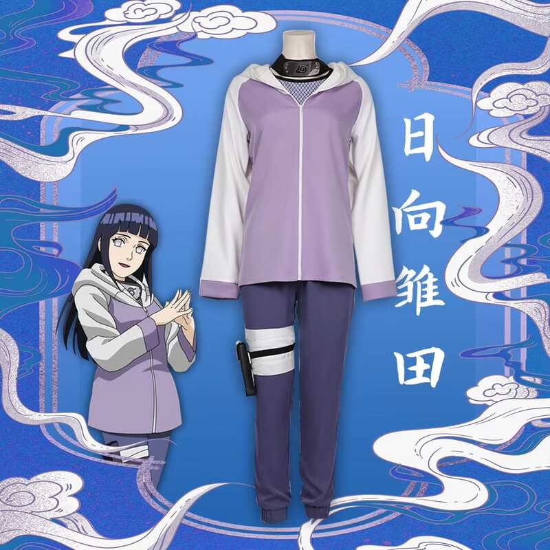 Hot Top Quality Hinata Hyuga Ninja Uniform Anime Cosplay Costume ...
