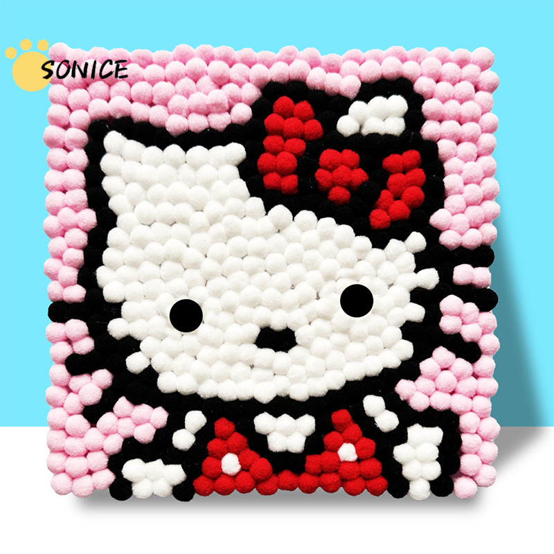 Cartoon Animals DIY Pom Pom Art Painting Kit Educational Insights Pom ...
