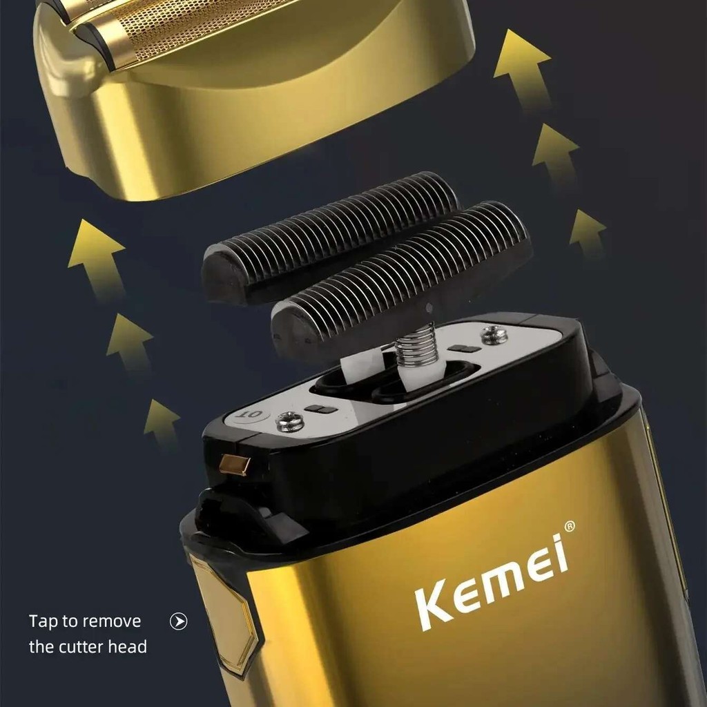 TX10 Kemei Electric Shaver Hair Rechargeable Beard Foil Razor For Bald ...