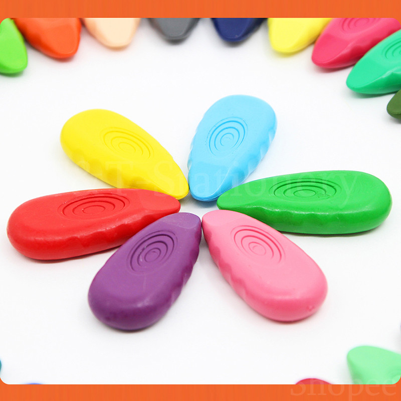 12/24/36 Color Non-toxic Washable Children Crayon Water Drop Shape No ...